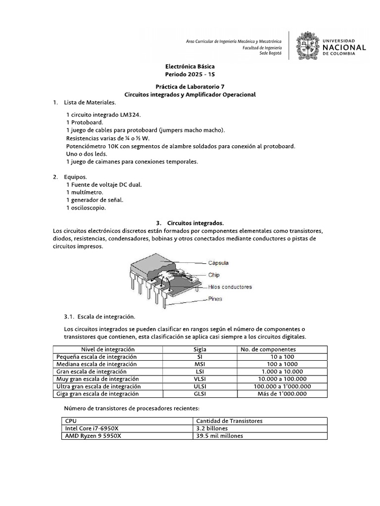 Guia Practica 7 CIs y Op-Amp 2025 | PDF