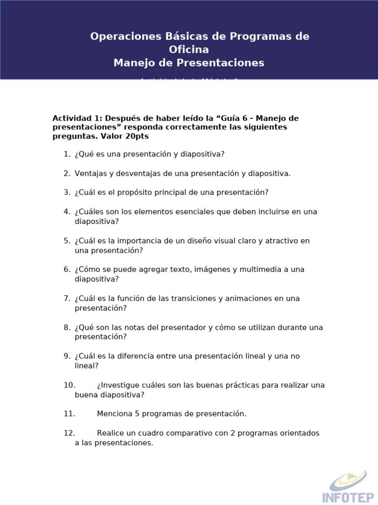 Actividad - Modulo 5 | PDF
