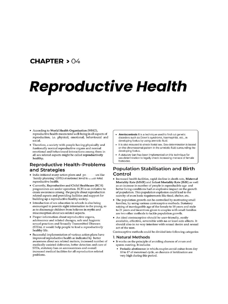 4. Reproductive Health | PDF