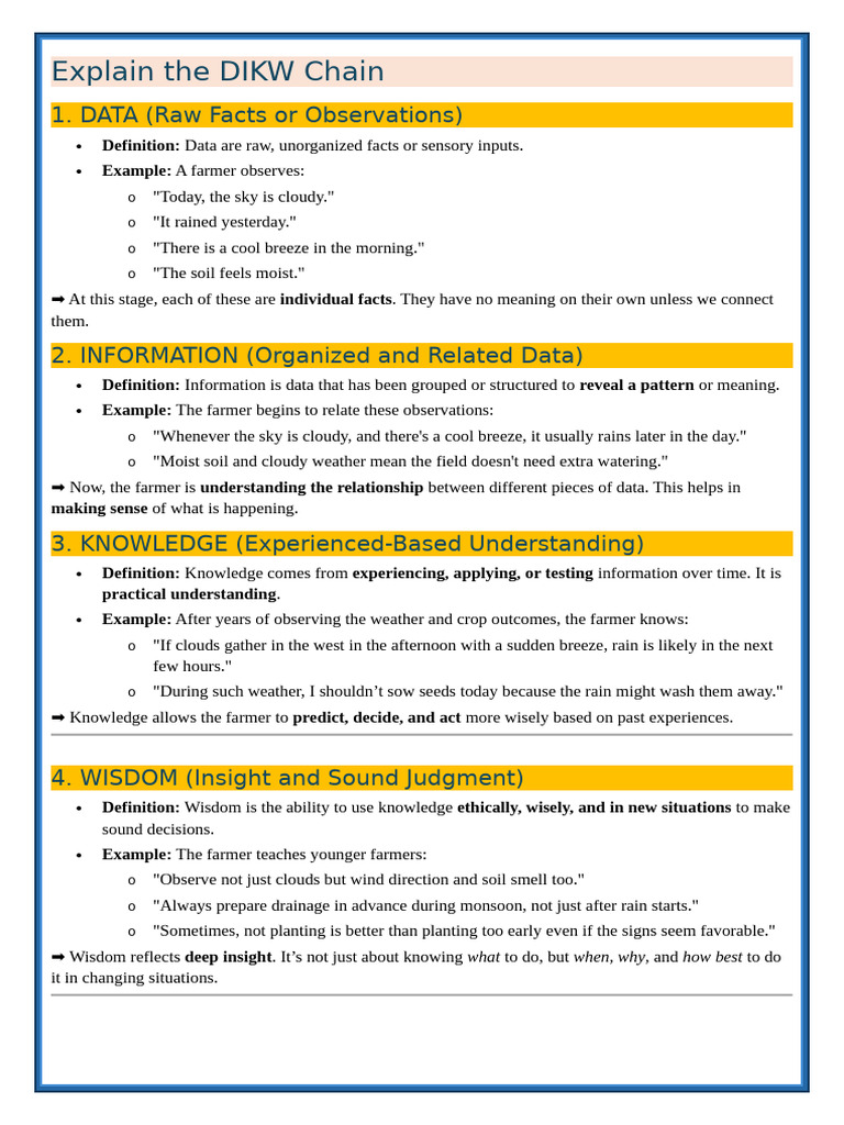 Understanding the DIKW Chain in Health | PDF | Health Informatics ...