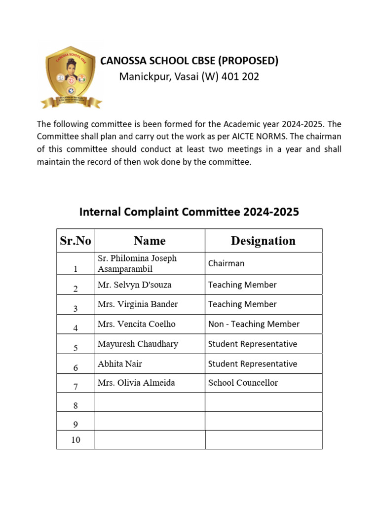 Internal Management Commitee | PDF