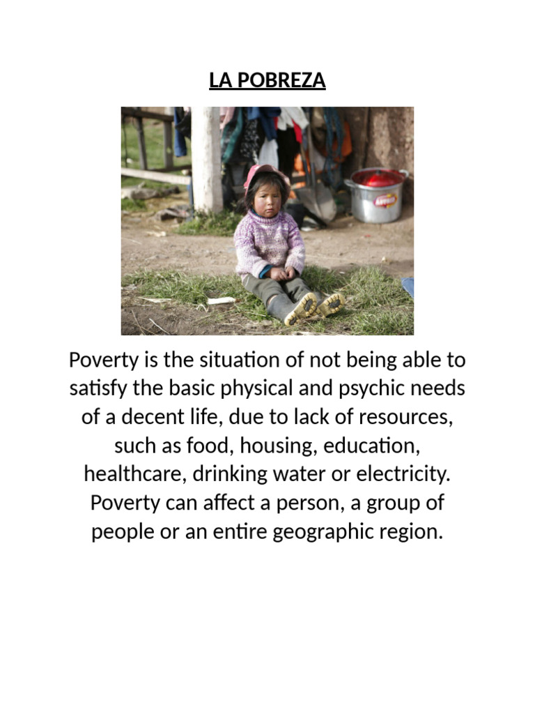 La Pobreza 1 | PDF