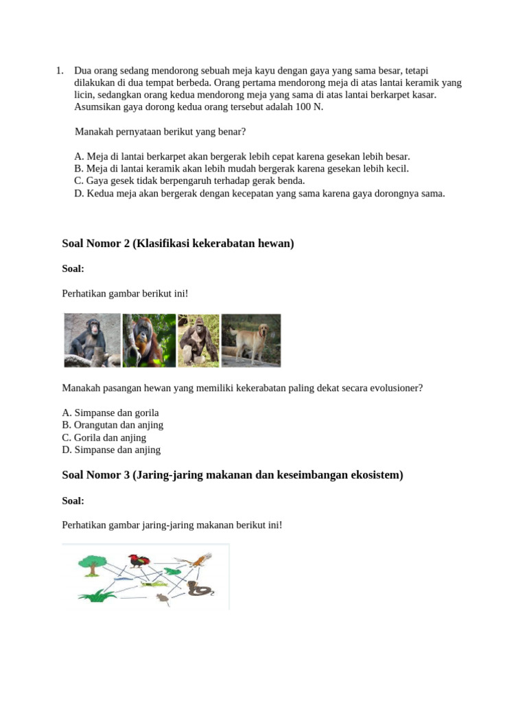 Latihan Soal IPA 2425 | PDF