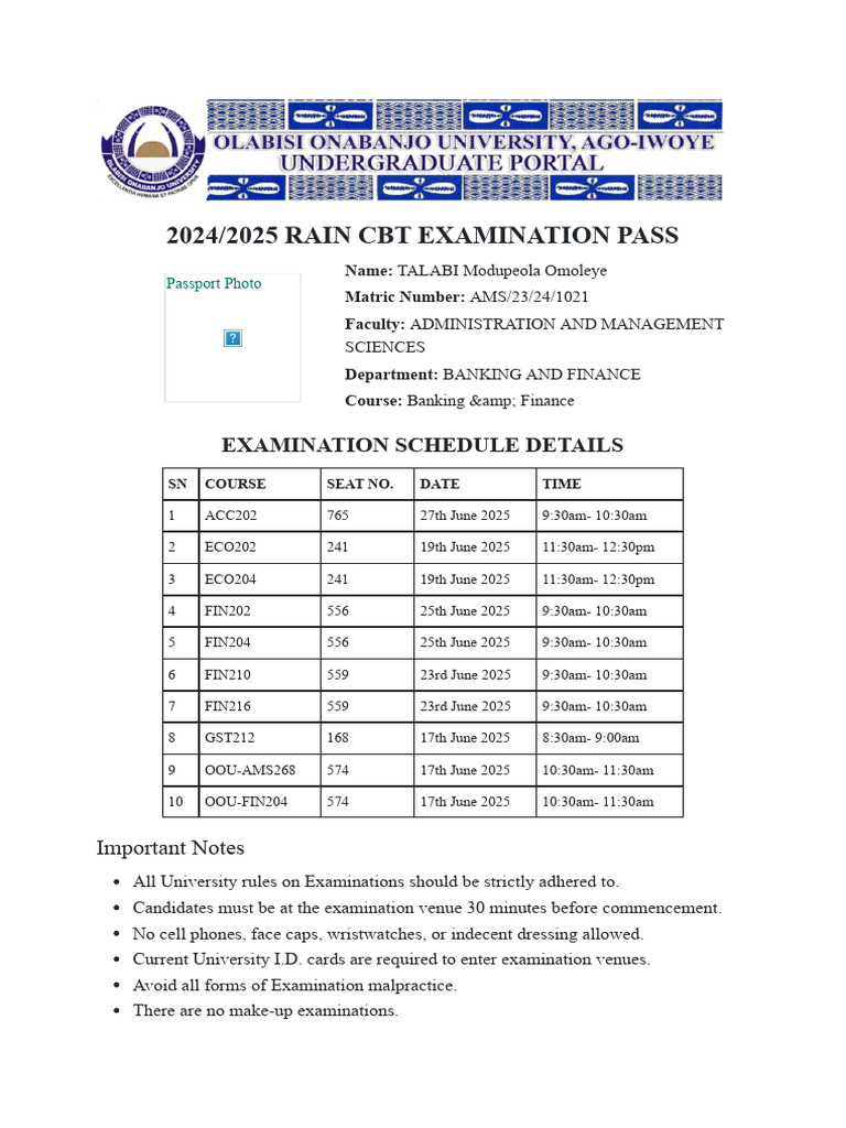 Examination Pass | PDF