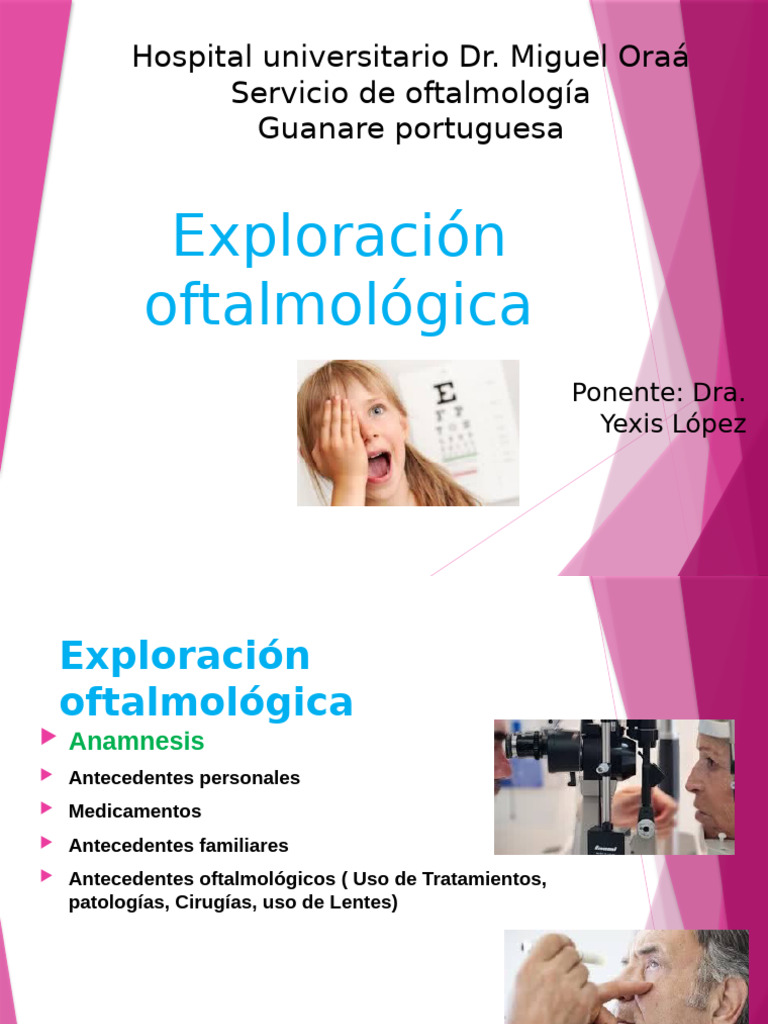 Exploración Oftalmológica | PDF | Oftalmología | Enfermedades y trastornos