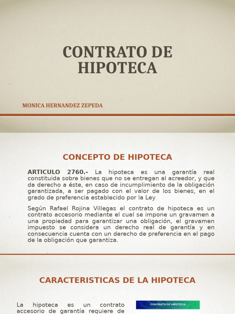 Definición y características de hipoteca | PDF | Ley de hipotecas | Pagos