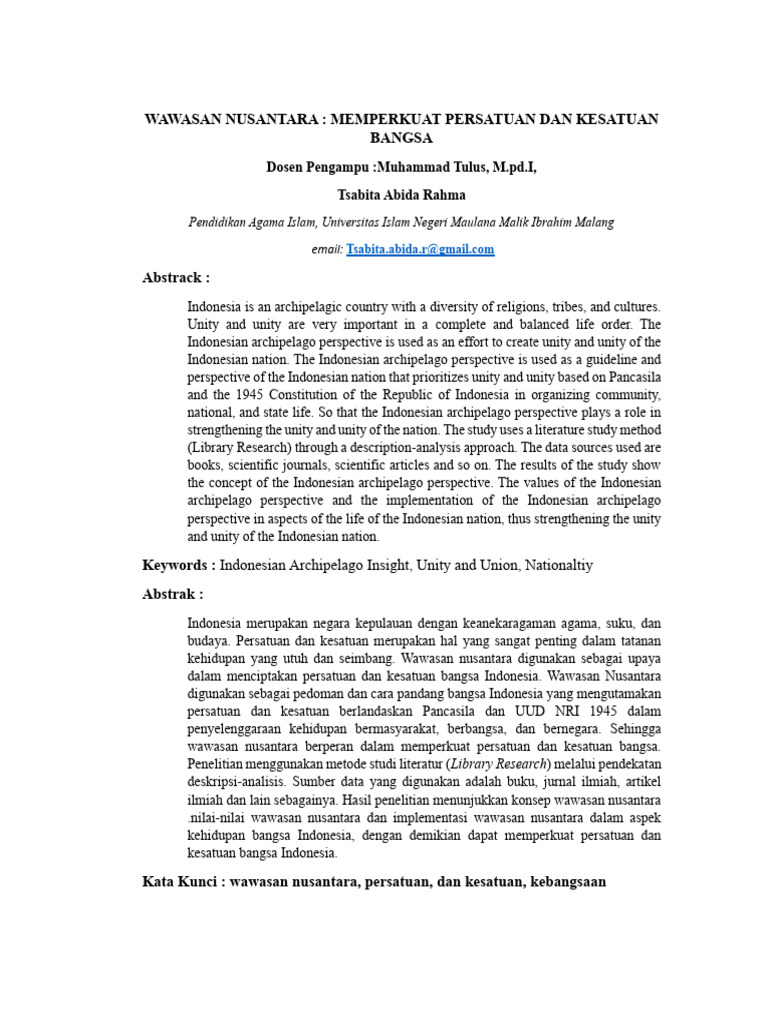 UAS KEWARGANEGARAAN - Tsabita Abida R PDF | PDF