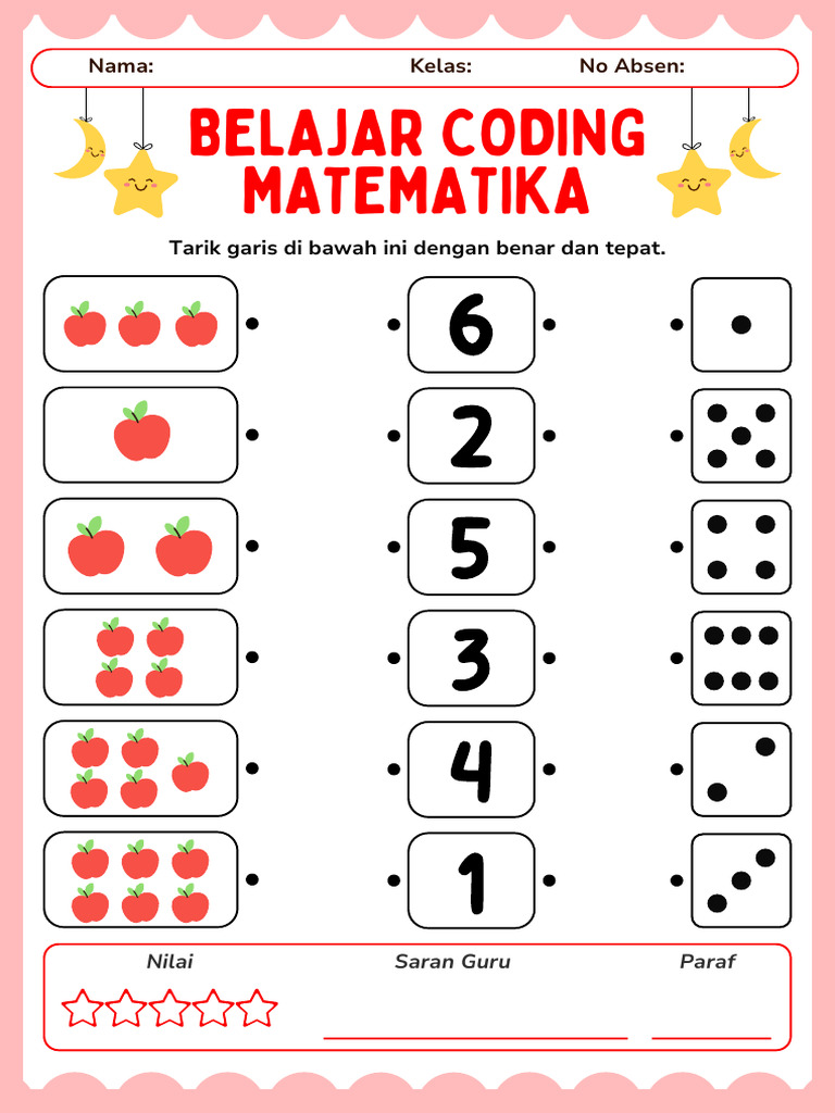 Merah Ceria Kreatif Ilustrasi Lembar Kerja Coding Matematika - 20250523 - 163647 - 0000 | PDF