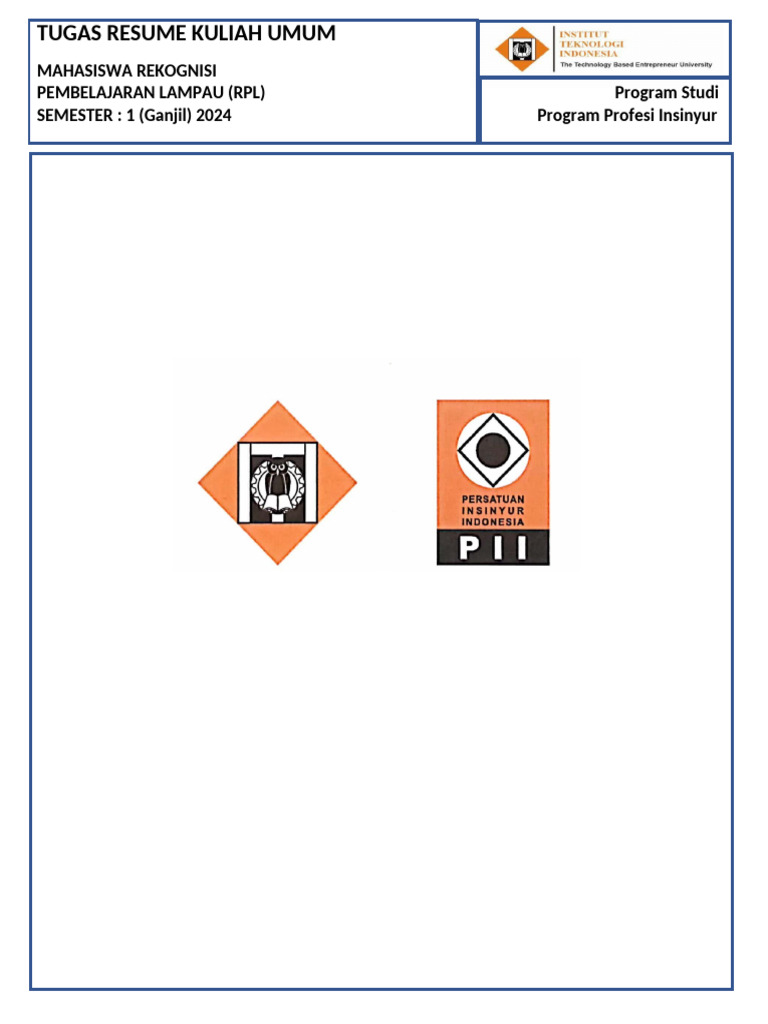 Tugas Resume Kuliah Umum | PDF
