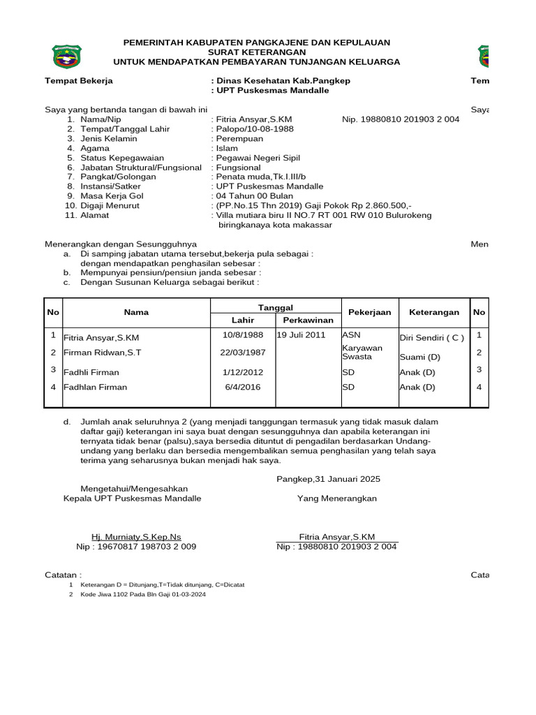 Format KP 4 Baru 2025 | PDF