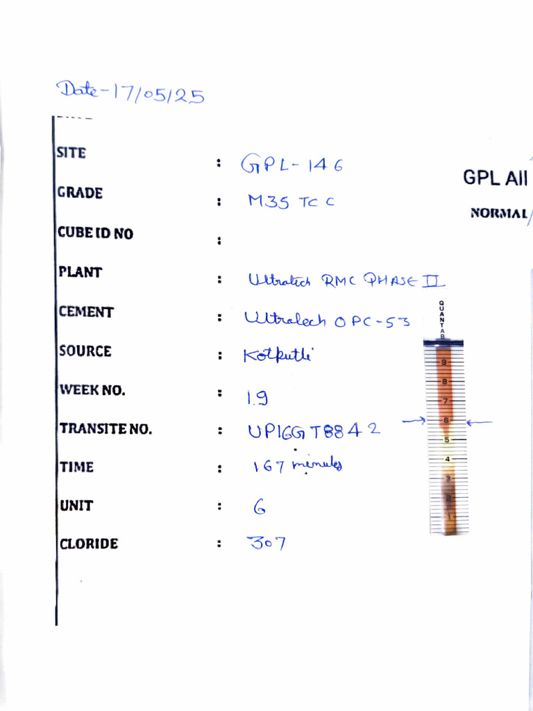 Ultratech RMC Phase II Quantab Test Report, May 17, 2025 | PDF