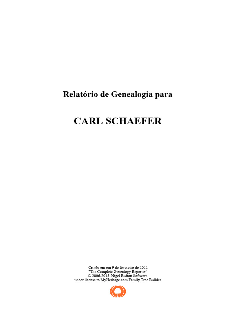 Genealogia de Carl Schaefer | PDF