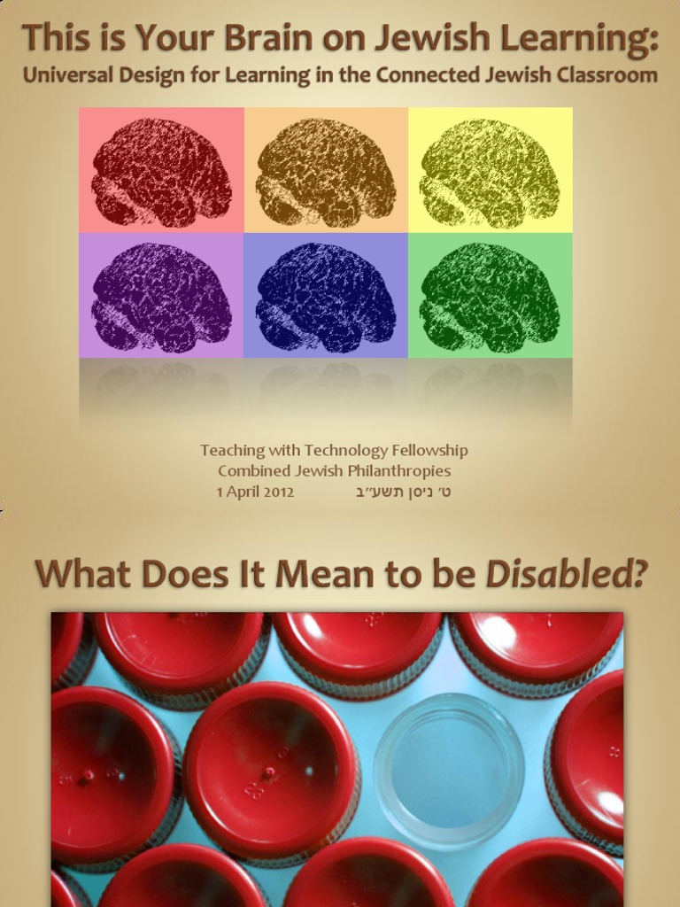 This Is Your Brain On Jewish Learning: Universal Design For Learning in ...