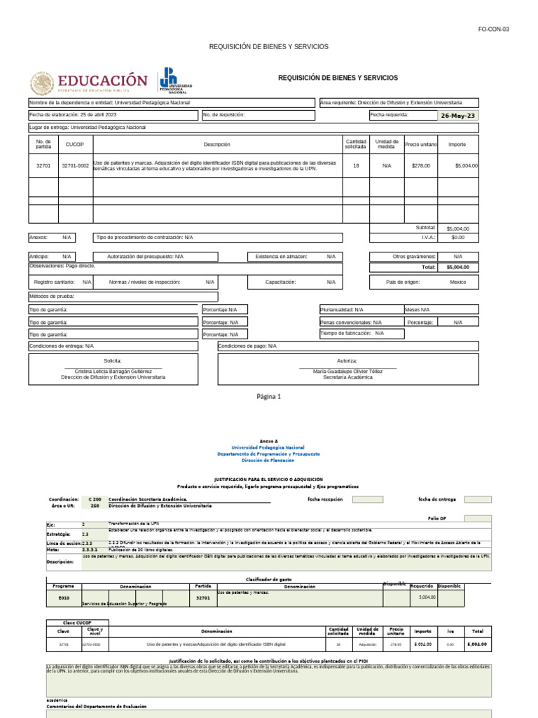 FO-CON-03 Modificación Titular Del Área SAc Restantes 18 | PDF