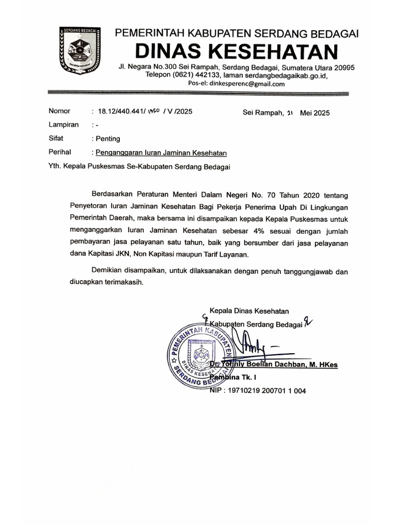 Surat Penganggaran Iwp 4% | PDF