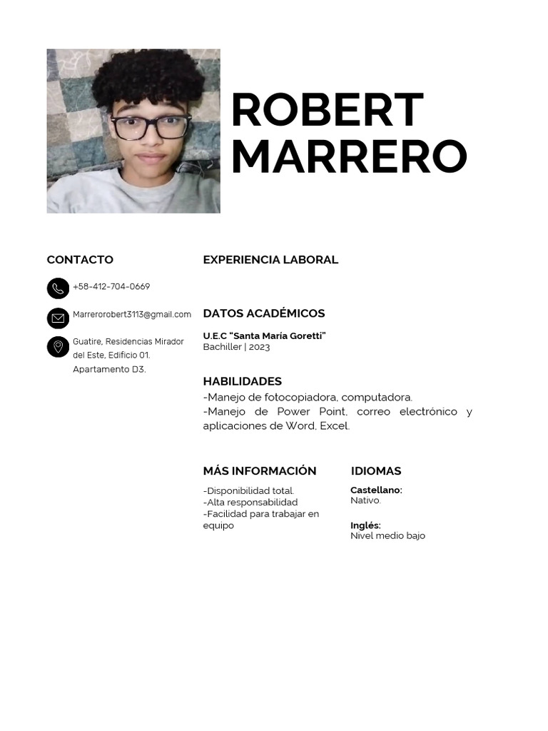 CV Robert Marrero | PDF