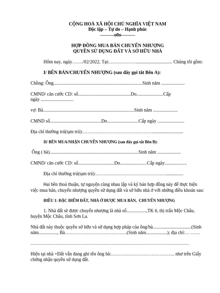 Mua nhaf đất | PDF