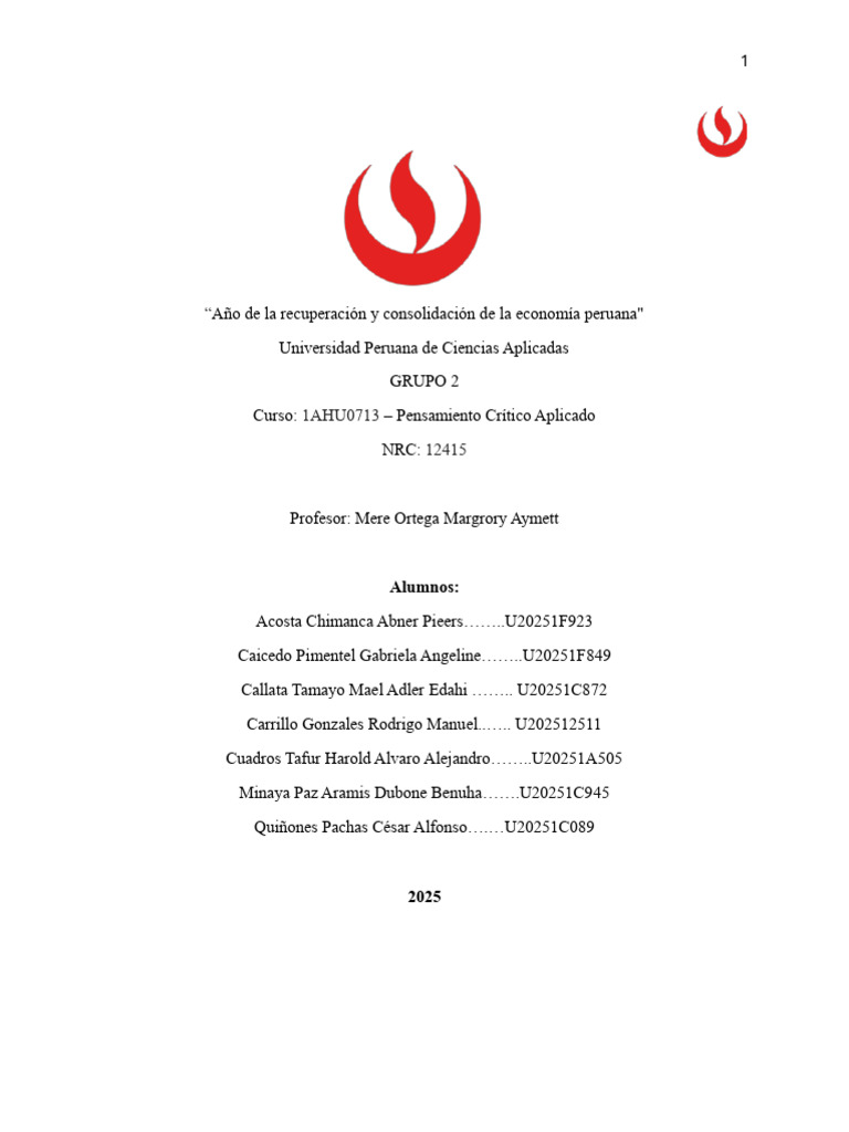 Año de La Recuperación y Consolidación de La Economía Peruana | PDF ...