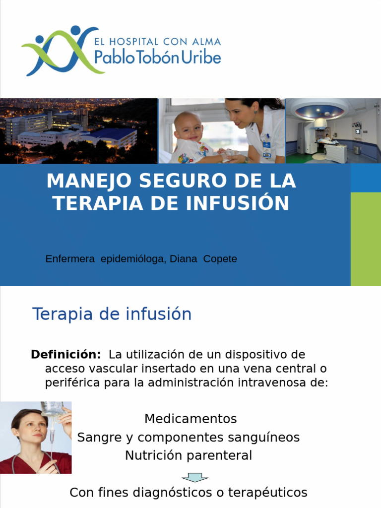 Manejo Seguro Terapia de Infusi N Diana Copete | PDF | Medicina | Especialidades Medicas