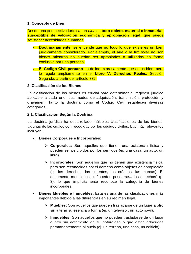 Analisis Sobre Los Bienes y Su Clasificaciones Grupo Angel | PDF | Propiedad | Bienes