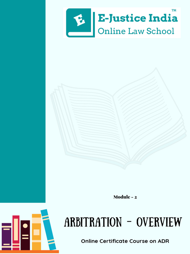 Module 2 - Certificate Course On ADR | PDF | Arbitration | Alternative Dispute Resolution