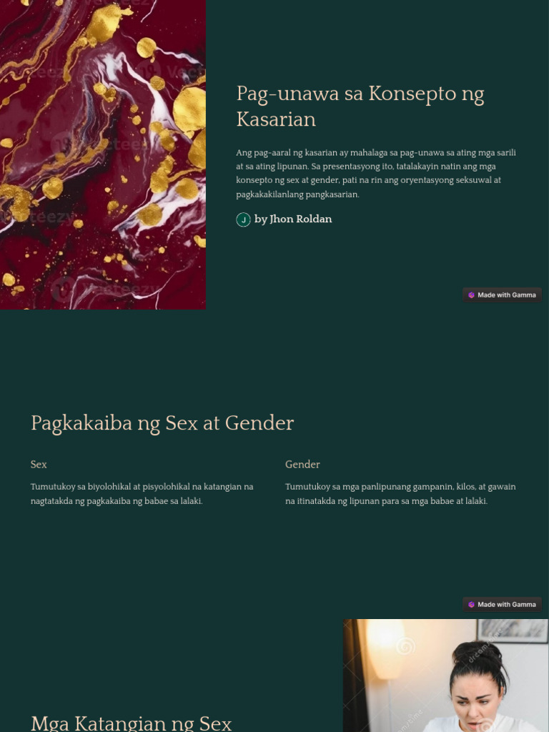 Pag Unawa Sa Konsepto NG Kasarian | PDF