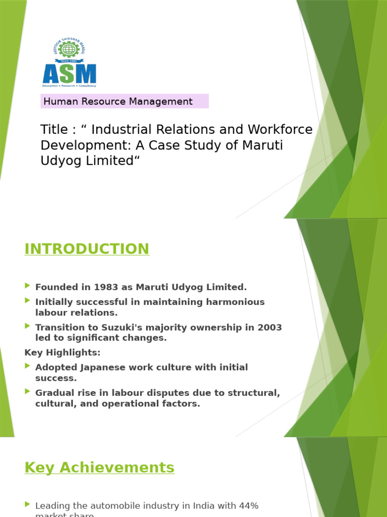 Maruti Udyog Ltd. Case Study | PDF | Employment | Leadership