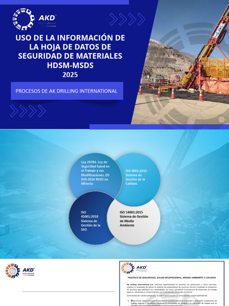Uso y Seguridad de Hojas MSDS 2025 | PDF