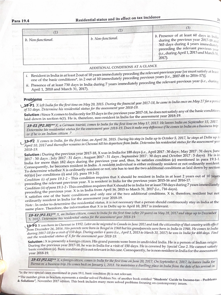 PFP Notes Residential Status | PDF