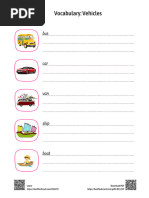 Transport Vocabulary Word Wall | PDF