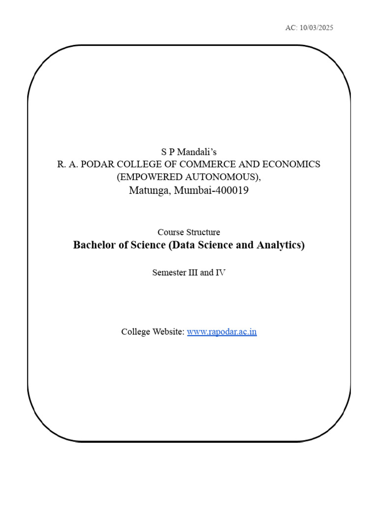 Sybsc Ds&a Sem III & IV Nep Syllabus 2025-26 | PDF | Matrix (Mathematics) | Eigenvalues And ...