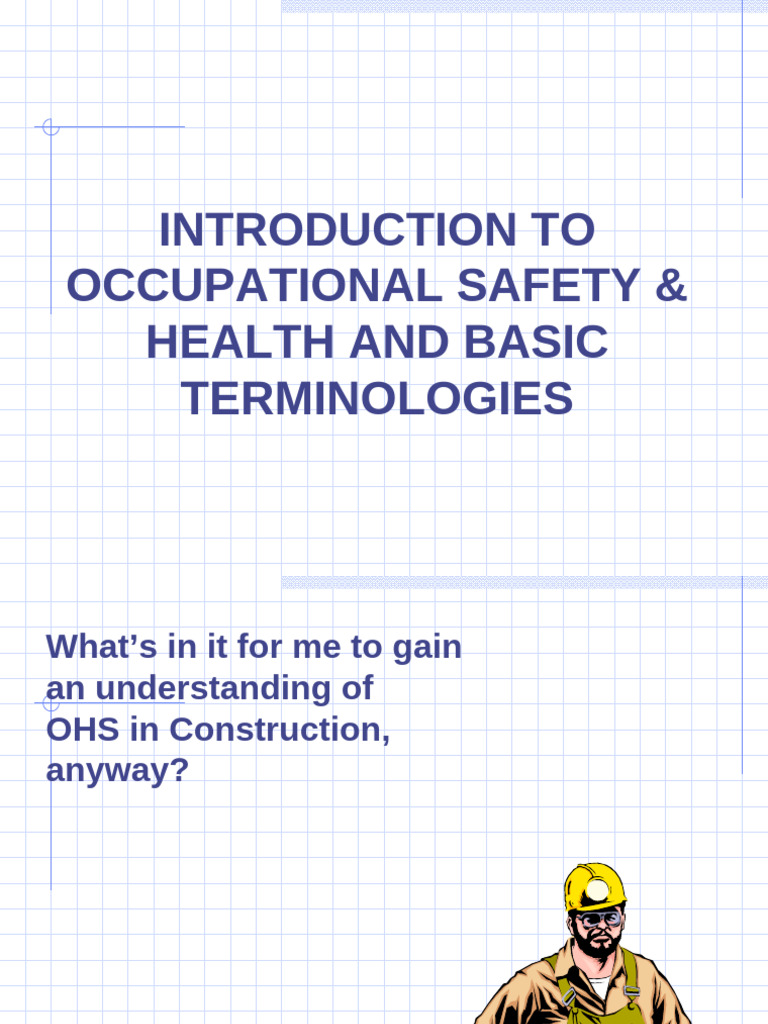 OHS Basics for Construction Safety | PDF | Occupational Safety And ...