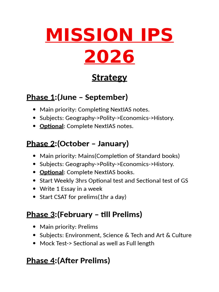 IPS 2026 Strategy Overview | PDF