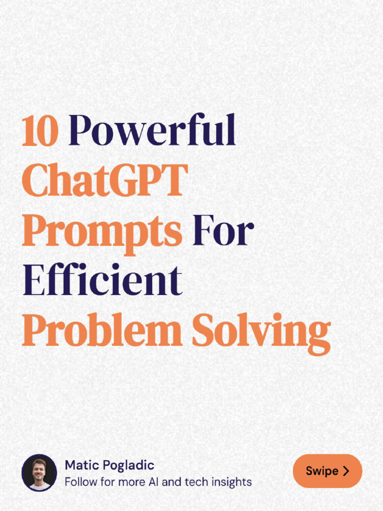 ChatGPT Prompts For Problem Solving-1 | PDF