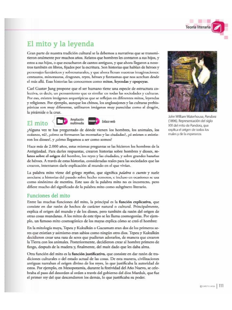 El Mito y La Leyenda (Teoría Literaria) | PDF