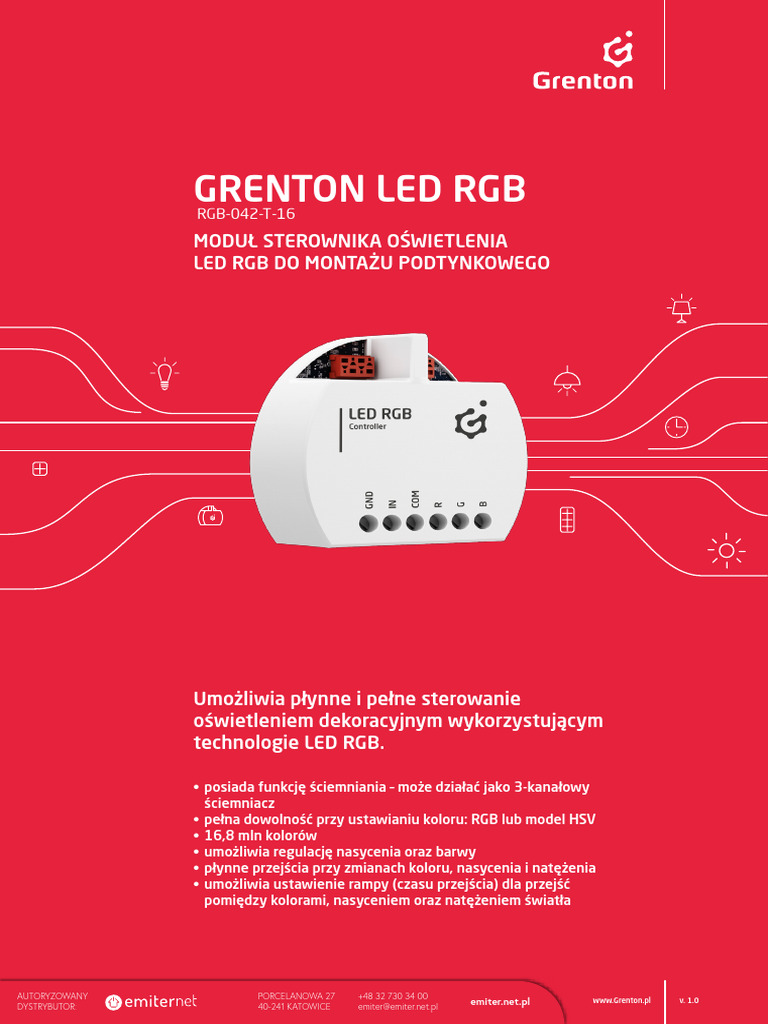 LED RGB TF Bus Datasheet PL v10 WEB Emiter | PDF