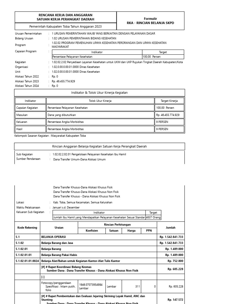 Penyediaan Layanan Kesehatan Untuk UKM Dan UKP 2023 | PDF