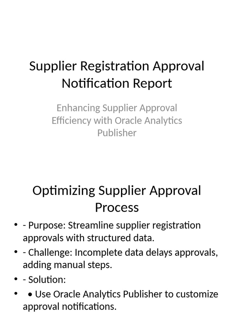 Supplier Approval Notification QWERTY | PDF