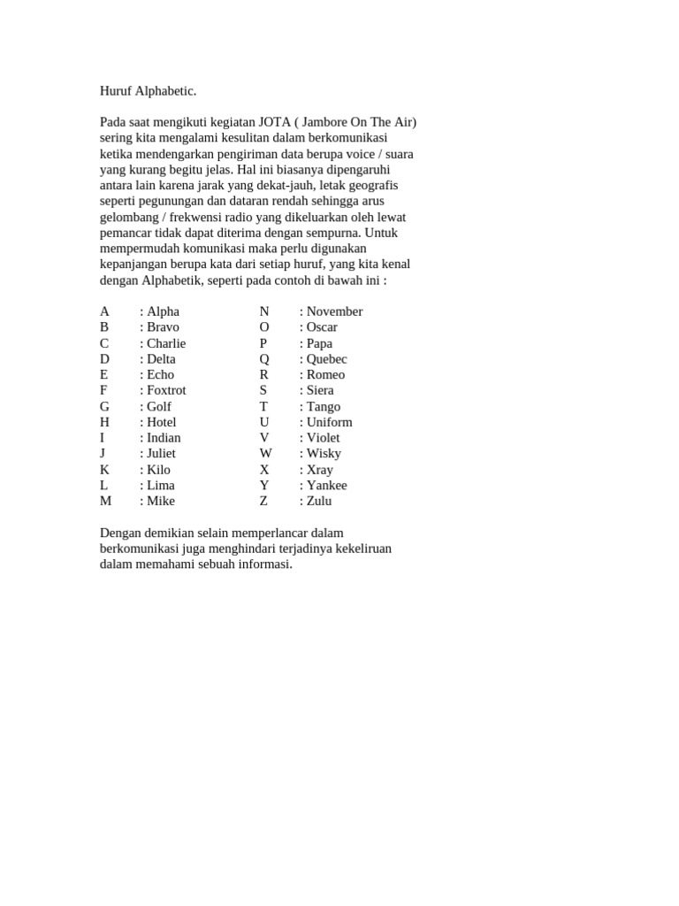 Huruf Alphabetic | PDF