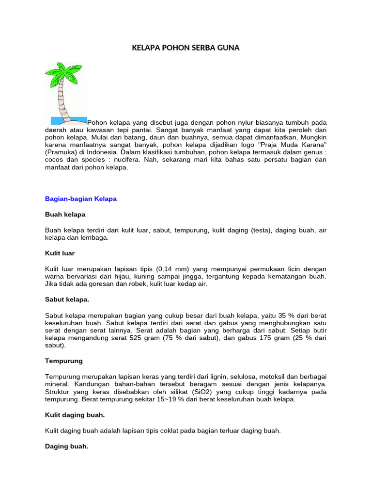 Kelapa Pohon Serba Guna | PDF