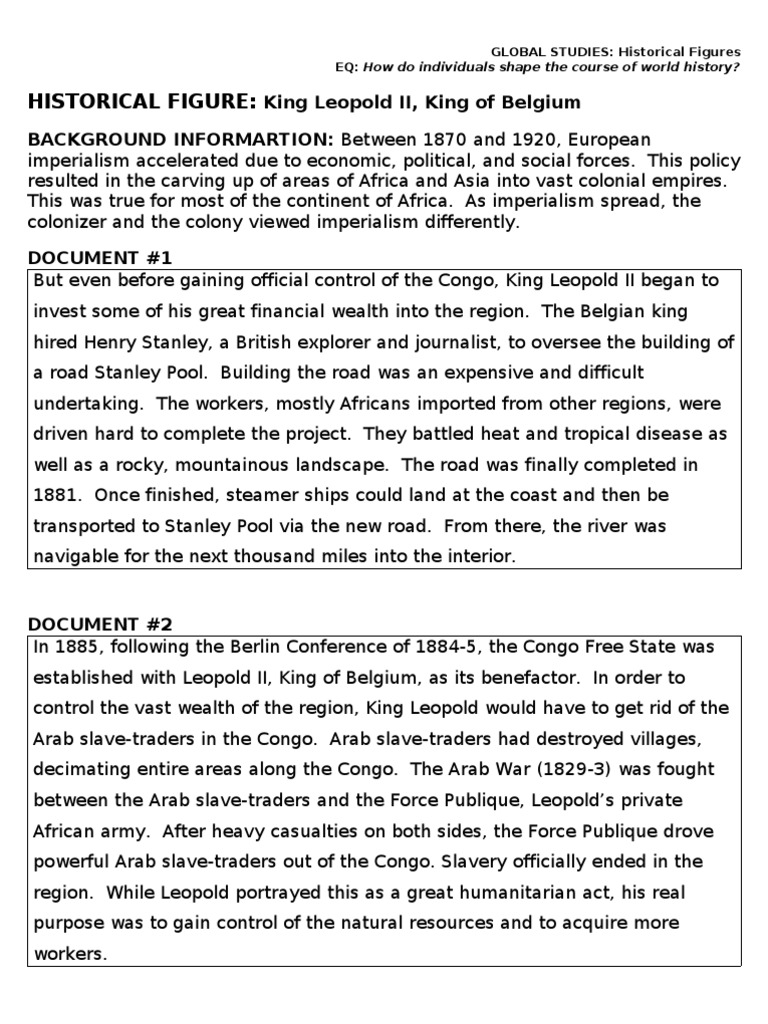 King Leopold Documents | PDF | Democratic Republic Of The Congo ...