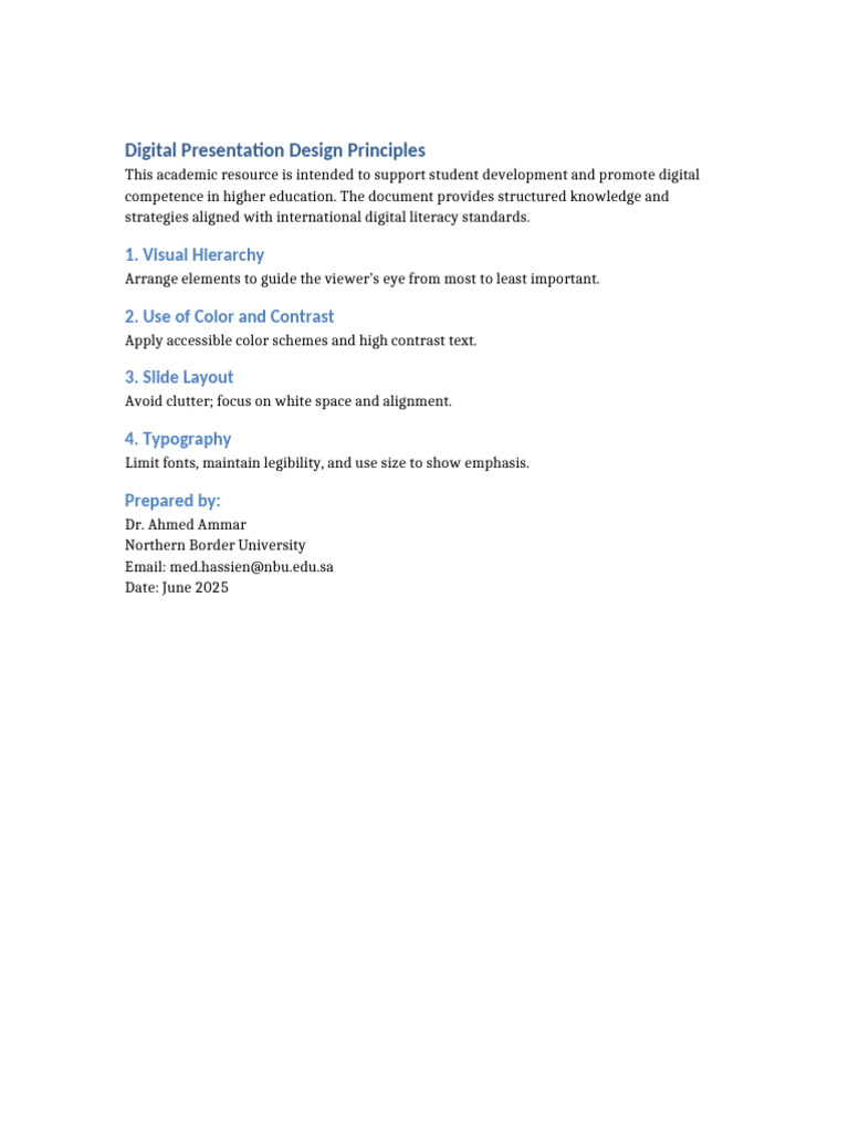 Digital Presentation Design | PDF