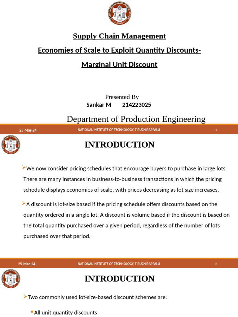 Marginal Unit Discount | PDF | Pricing | Profit (Economics)