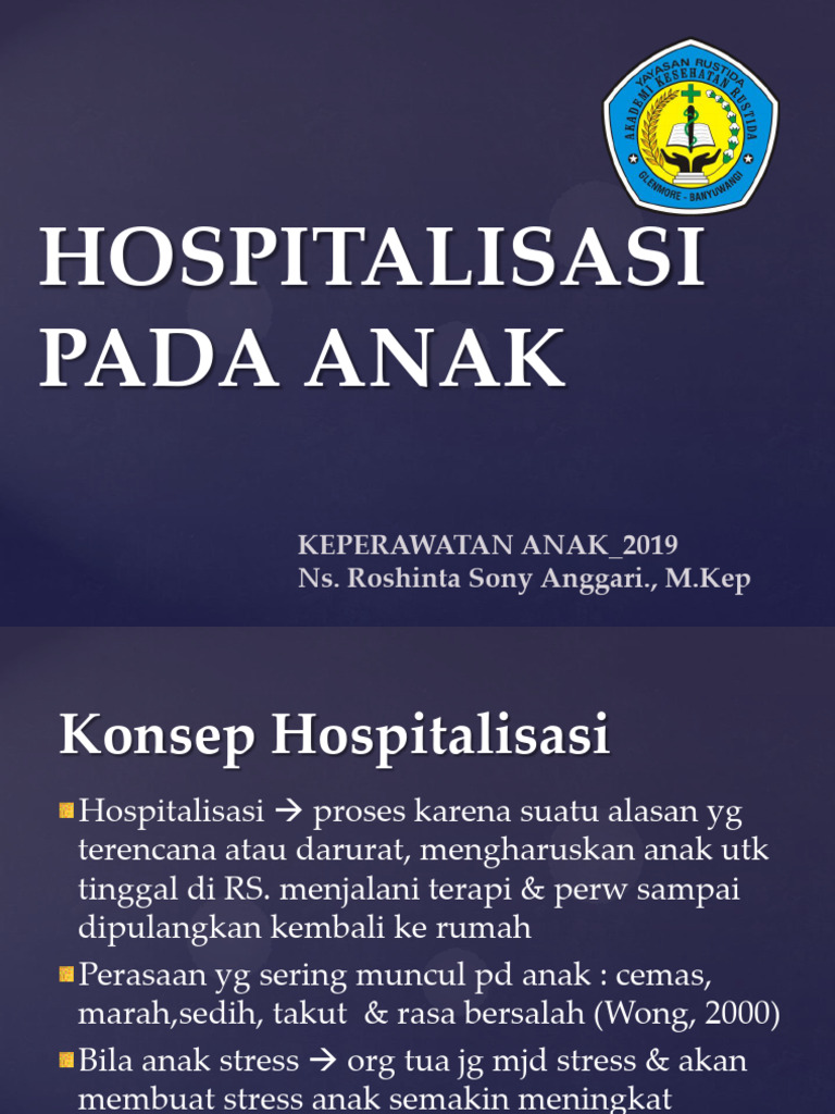 Konsep Hospitalisasi | PDF