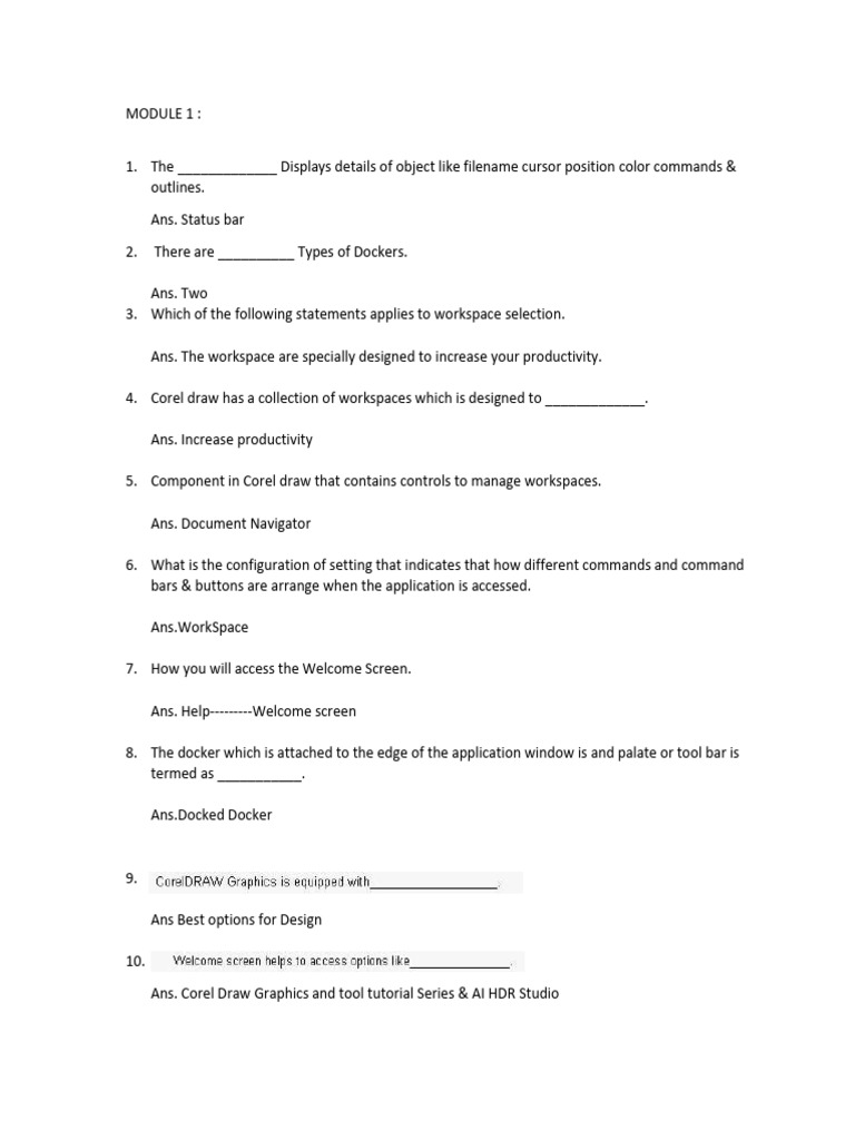 MODULE 1 (Moving From Illustrator To Corel Draw) 33 | PDF | Window (Computing) | Software