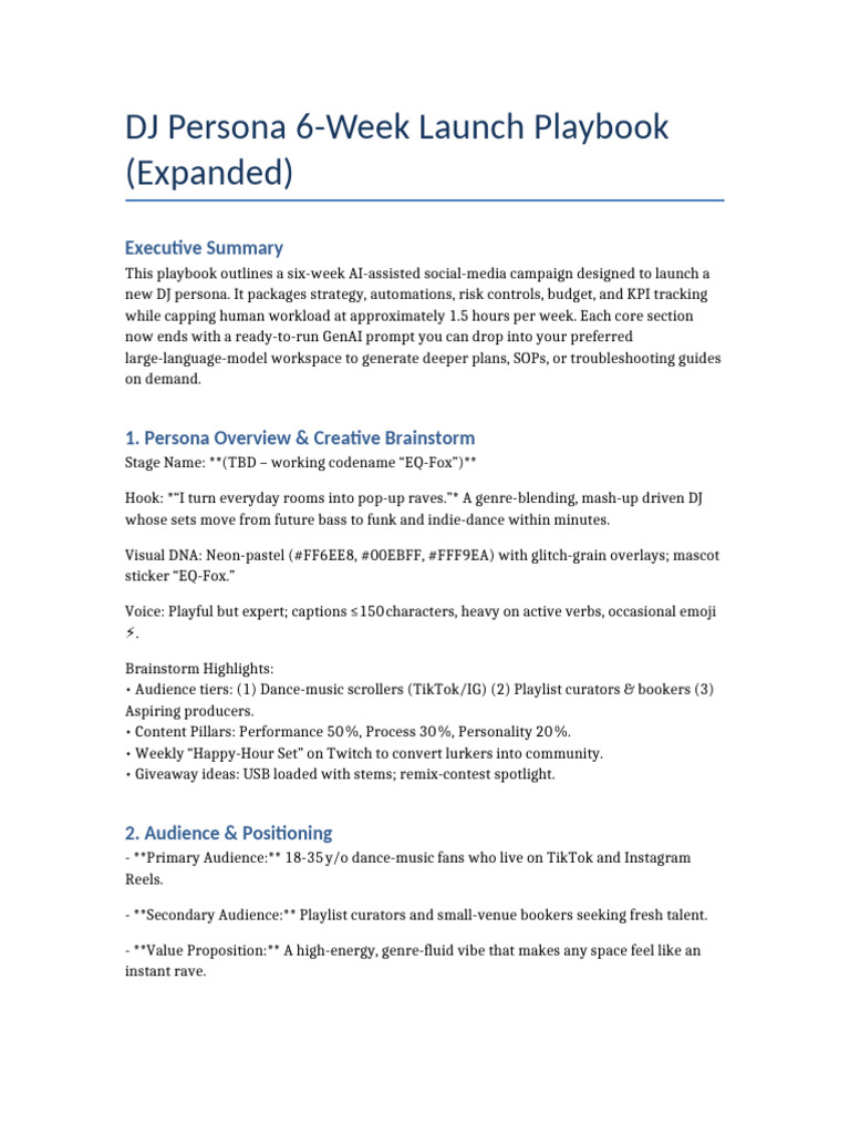 DJ Campaign Playbook Expanded | PDF | Software | Computing