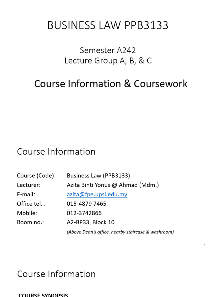 PPB3133 Course Info & Coursework-2 | PDF