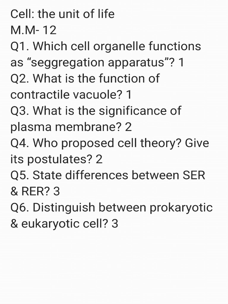 Test Cell The Unit of Life | PDF