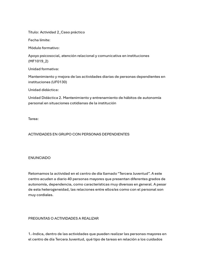 Actividad2 Ud2 Mf0130 Ana Belén Nieto Paredes | PDF | Aprendizaje | Conceptos psicologicos