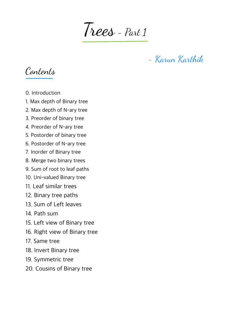 Trees Notes - 1 | PDF